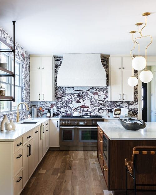 Dramatic Italian Marble Highlights Kitchen Redesign | New Jersey Monthly